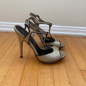 Call It Spring | Shoes | Call It Spring Gold Glitter High Heel Sandals ...